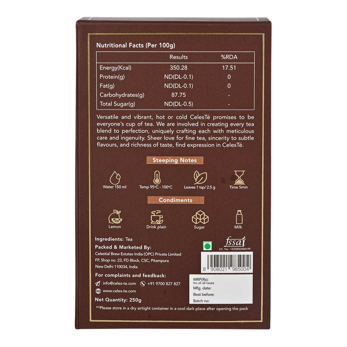 Buy Sattva Ananda Premium Quality Tea | Blend of Assam and Darjeeling Tea