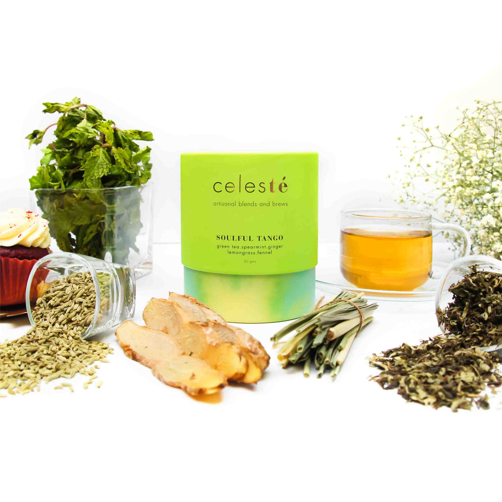 Buy Premium Green Tea - Soulful Tango | Whole Loose Leaf Tea – CELESTE
