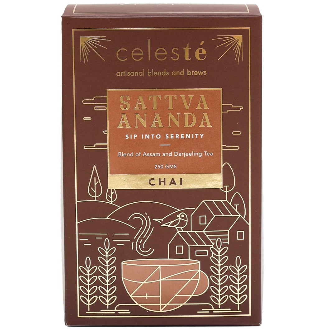 Sattva Ananda Chai | Blend of Assam and Darjeeling Tea | Pure Premium Tea – CELESTE